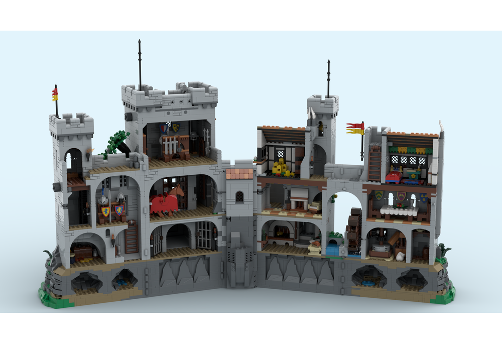 Lego Moc Lion Knights Castle Base Upgrade Open Castle Design By
