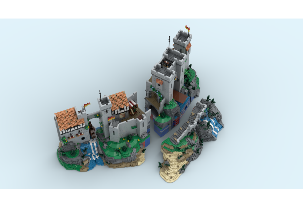 Lego Moc Lion Knights Castle Base Upgrade Open Castle Design By