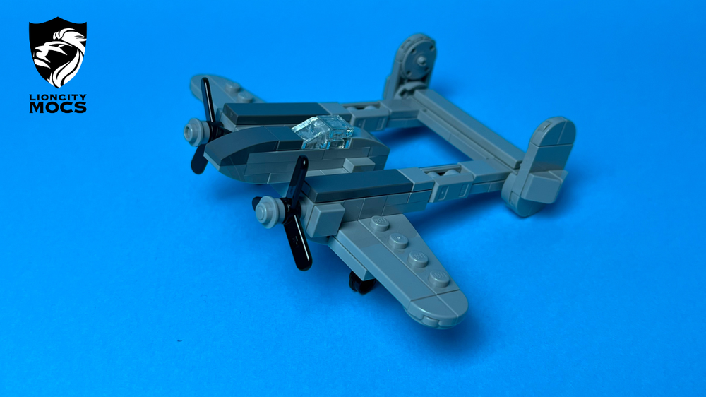LEGO MOC P-38 Lightning Lego Tutorial (1:120) by Lioncity Mocs ...