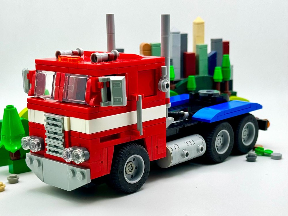 LEGO MOC Cabover Semi Truck and Optimus Prime Mech by IBrickedItUp ...