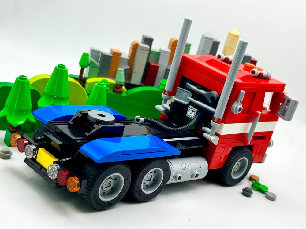 LEGO MOC Cabover Semi Truck and Optimus Prime Mech by IBrickedItUp ...