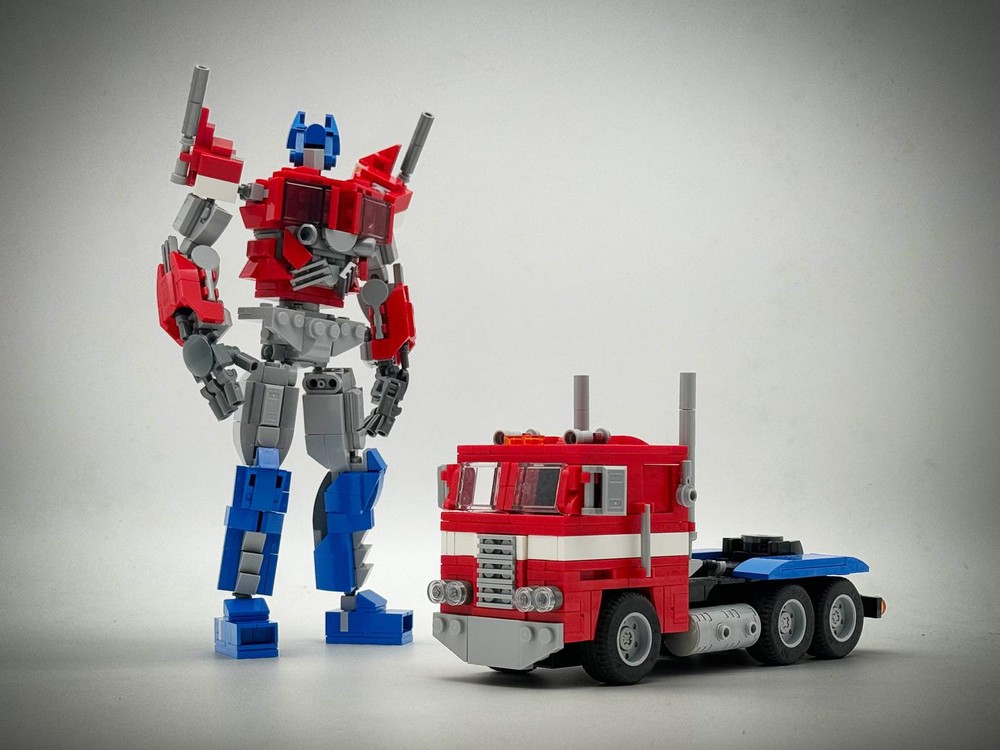 LEGO MOC Cabover Semi Truck and Optimus Prime Mech by IBrickedItUp ...