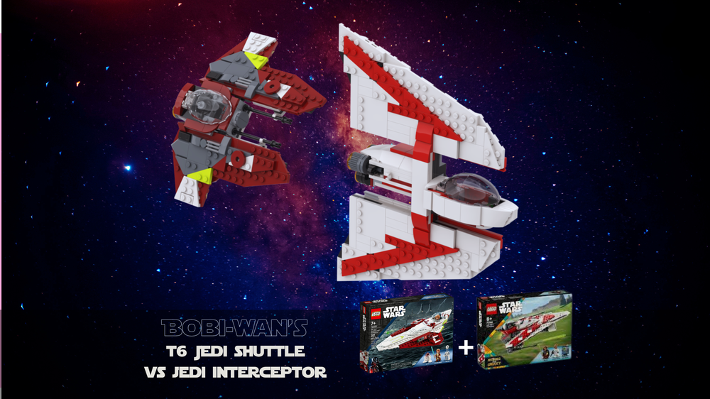 LEGO MOC Bobi-Wan's T6 Shuttle Vs. ETA-2 Interceptor - 75333+75388 ...