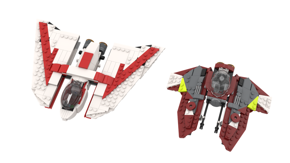 LEGO MOC Bobi-Wan's T6 Shuttle Vs. ETA-2 Interceptor - 75333+75388 ...