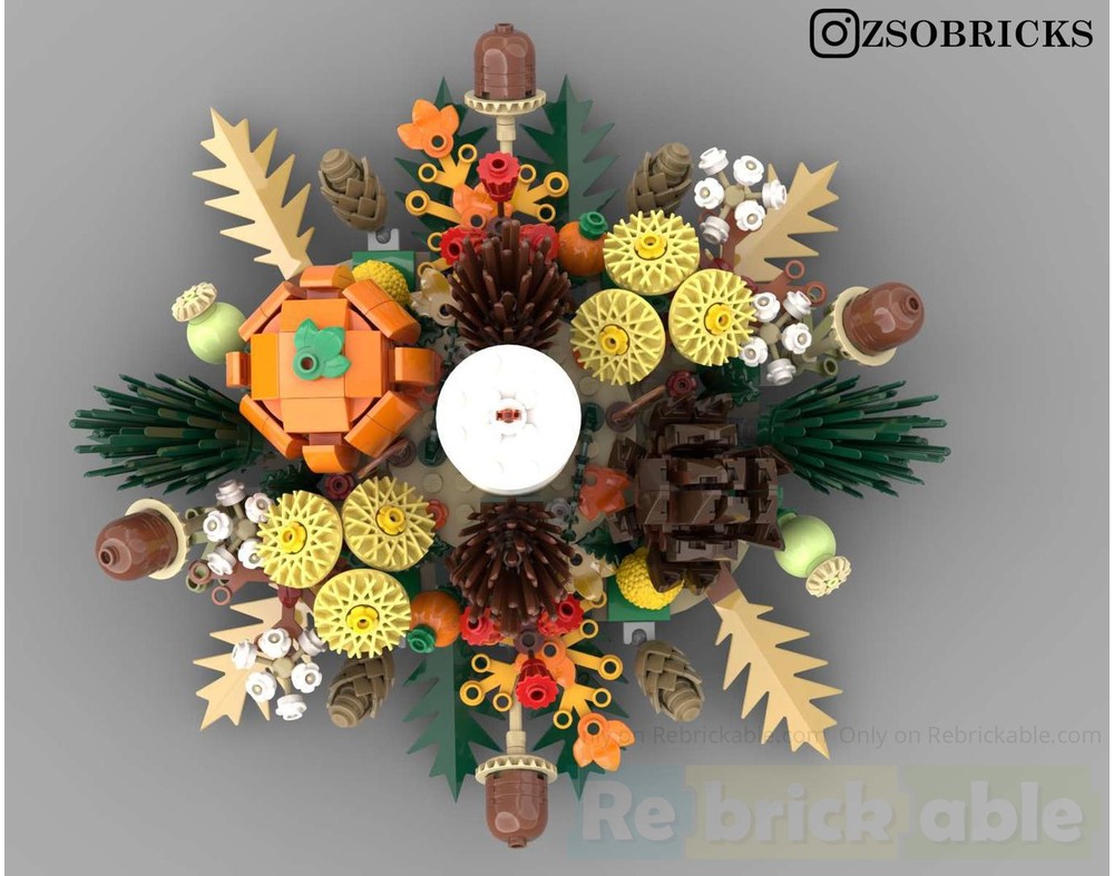Lego Moc Autumn Table Decoration By Zsobricks Rebrickable Build