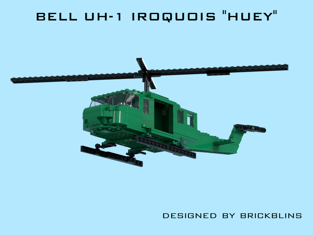 LEGO MOC Bell UH-1 Iroquois "Huey" - Green edition by Brickblins ...