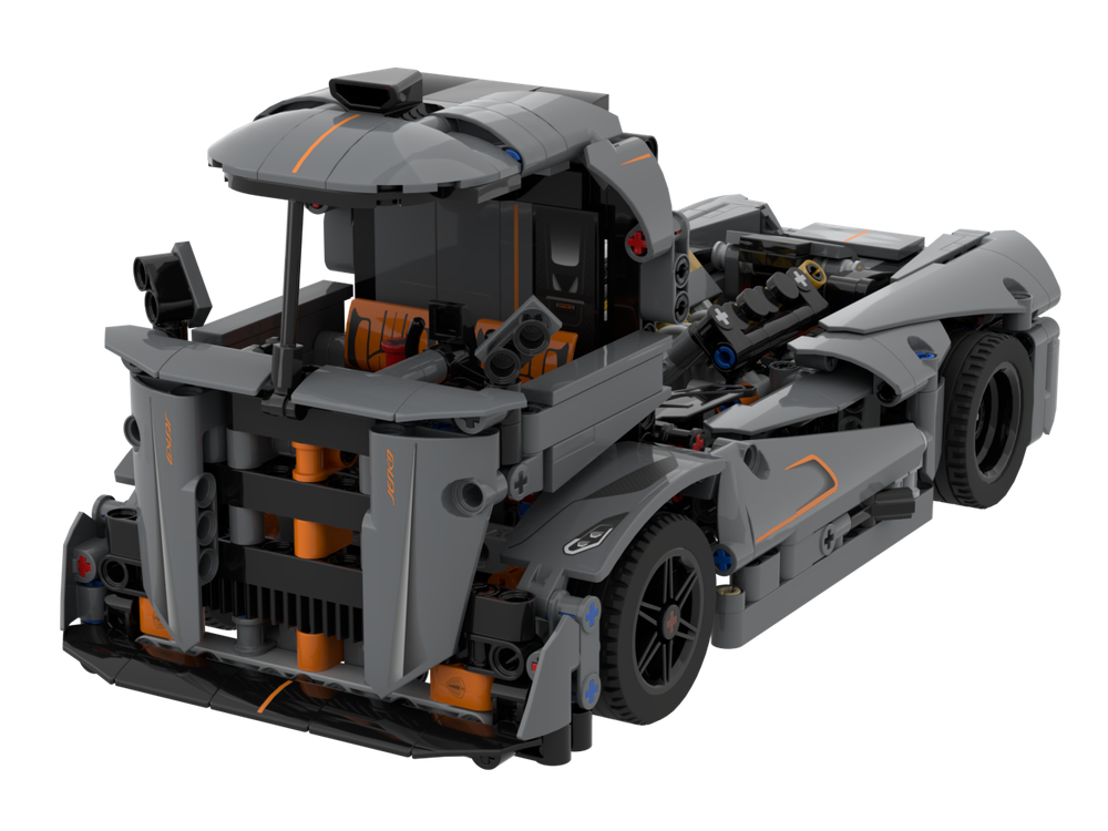 LEGO MOC 42173 Jesko Race Truck Grey by mla2 | Rebrickable - Build with ...
