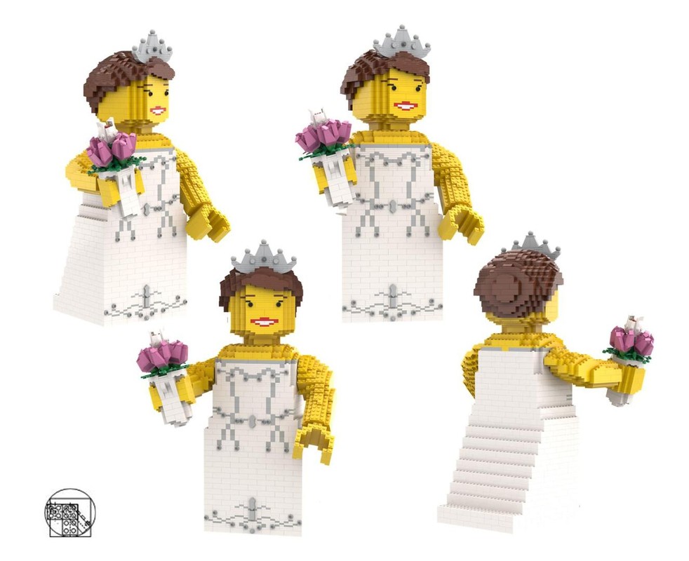 LEGO MOC Maxi Figure White Bride by Bricksculpture.net | Rebrickable ...