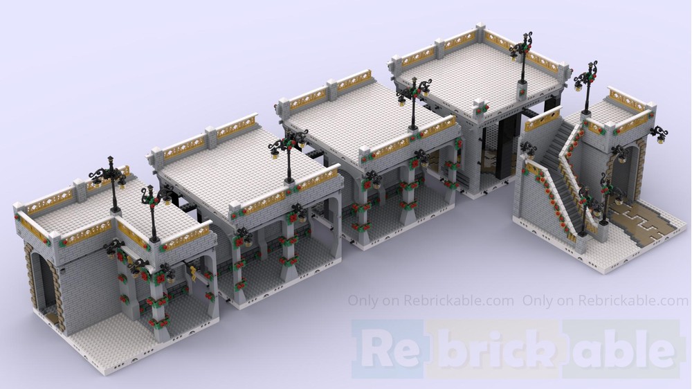 Lego Moc Modular Tunnel For Winter Village By Patroclox Rebrickable