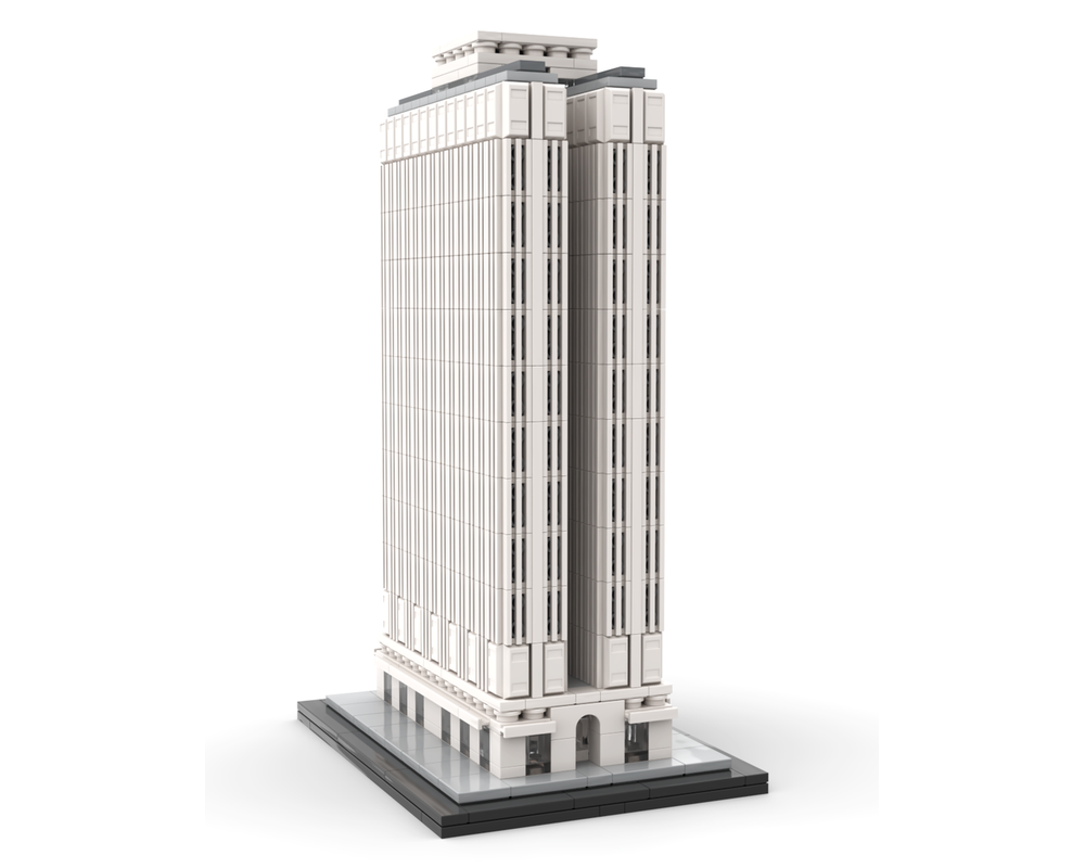 Lego Moc Equitable Building 1800 Scale Nyc By Spbrix Rebrickable