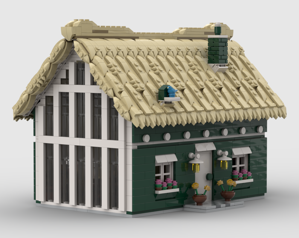 LEGO MOC Tiny House with a thatched Roof by FischiMOC | Rebrickable ...