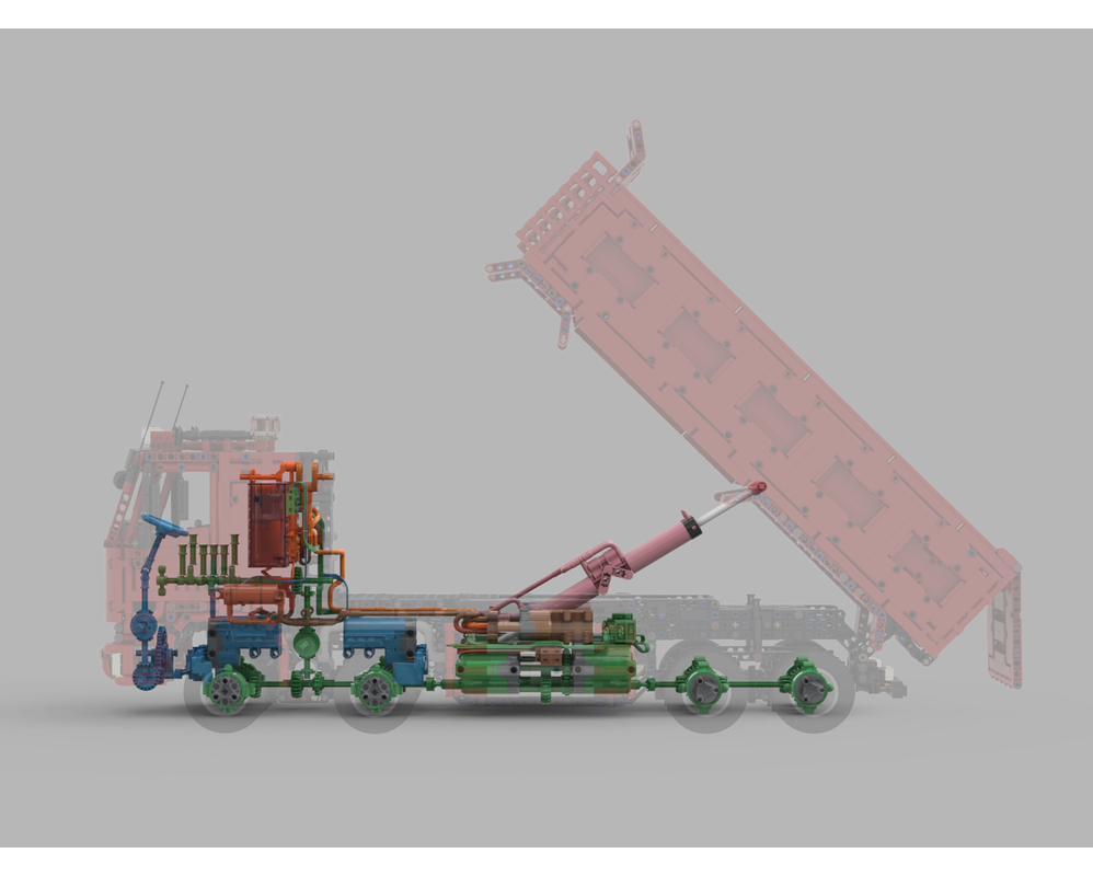 LEGO MOC Technic RC Pneumatic Dump Truck (BuWizz) by @McCatty_TECH ...