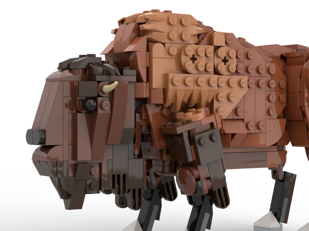 Lego Moc 31154 American Bison By Mmonk13 Rebrickable Build With Lego