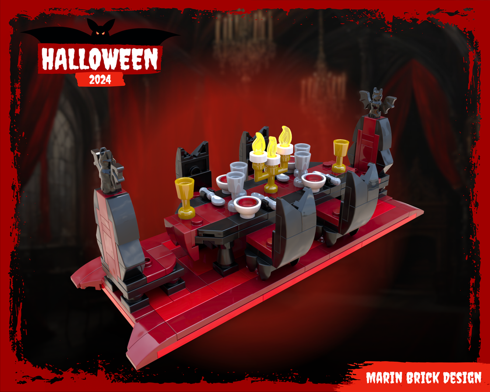 LEGO MOC Lego Vampire Banquet Table MOC - Halloween Medieval DnD ...