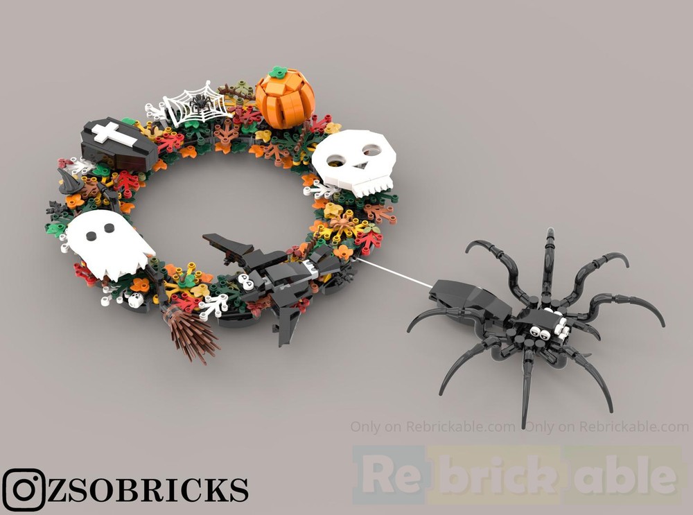LEGO MOC Halloween Wreath by zsobricks | Rebrickable - Build with LEGO