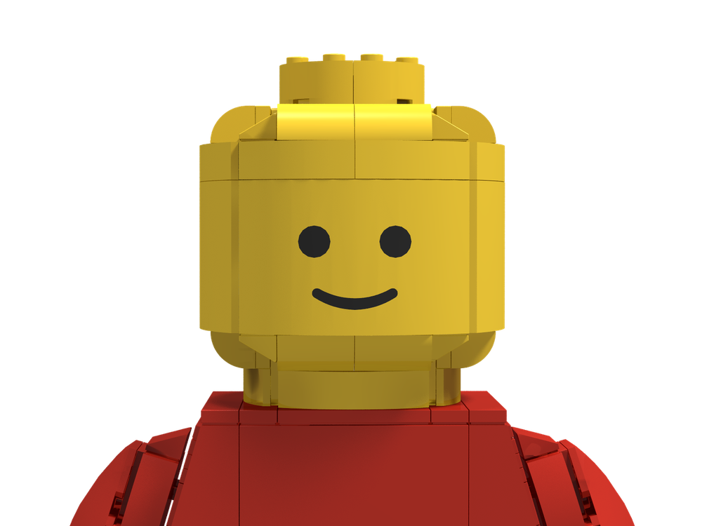 LEGO MOC Stud / Bare Head for Up-Scaled Minifigure - Standard Grin by ...