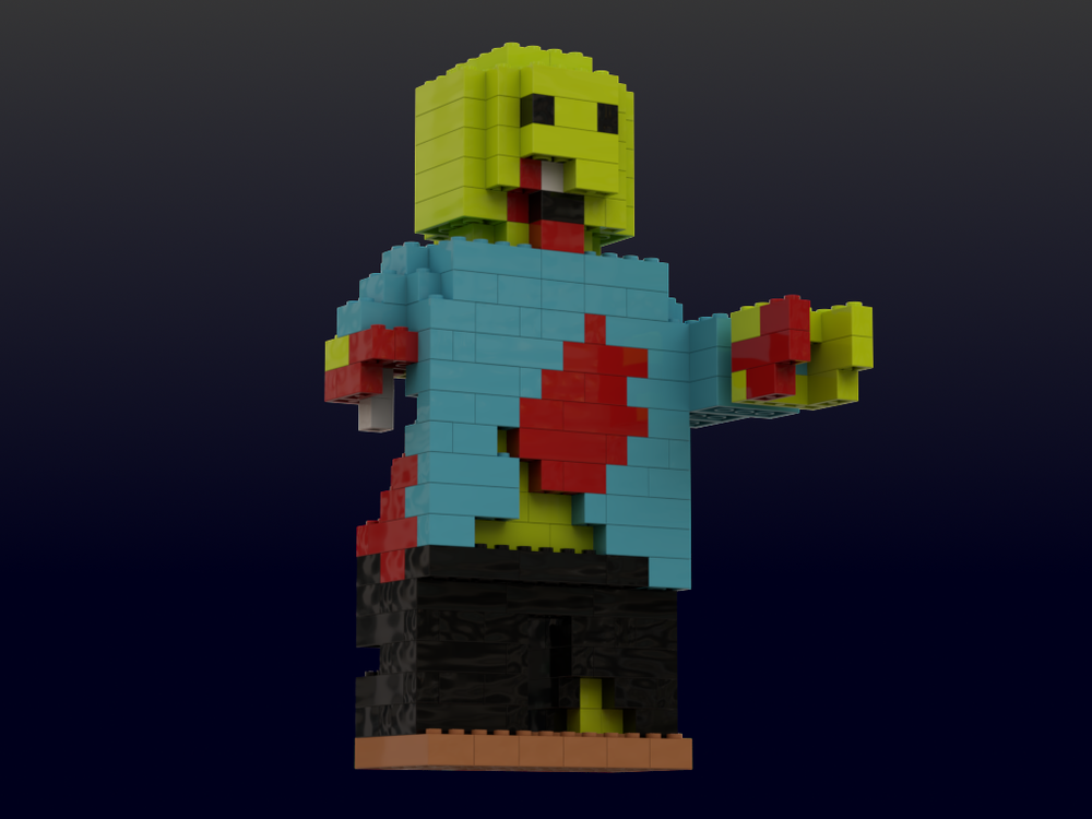 LEGO MOC-198288 Big Minifig Zombie by DoesTheBrick | Rebrickable ...