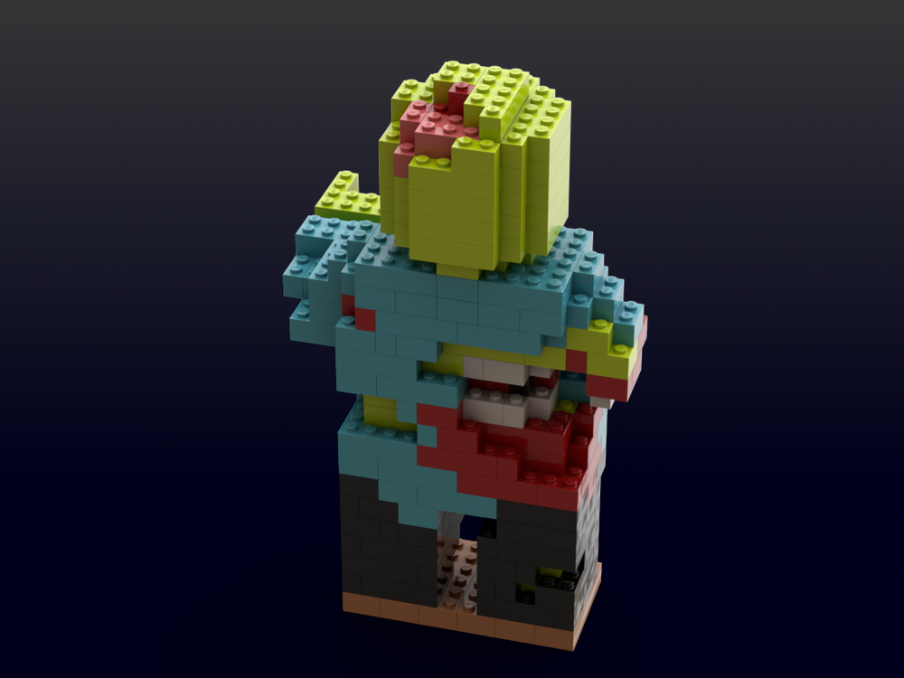 LEGO MOC Big Minifig Zombie by DoesTheBrick | Rebrickable - Build with LEGO