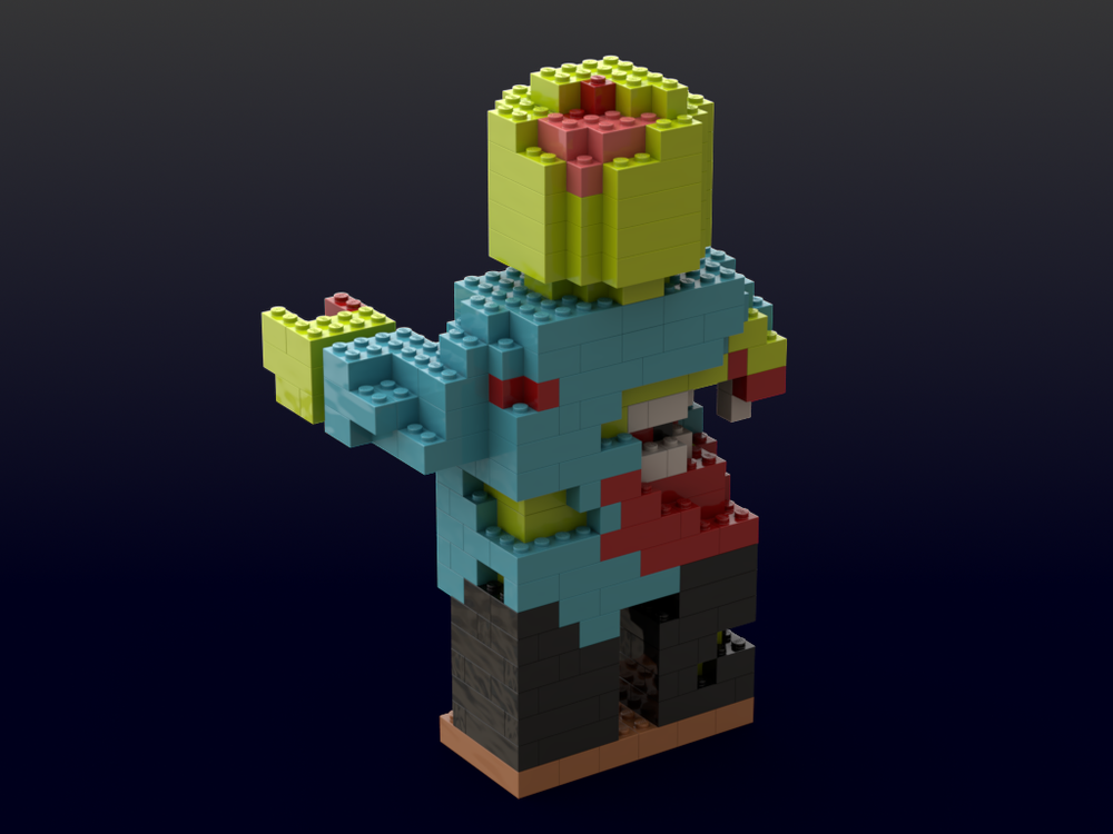 Lego Moc Big Minifig Zombie By Doesthebrick Rebrickable Build With Lego