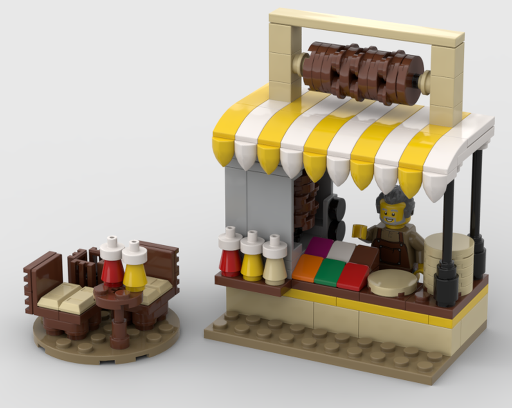 LEGO MOC Shawarma Stand by gabizon | Rebrickable - Build with LEGO