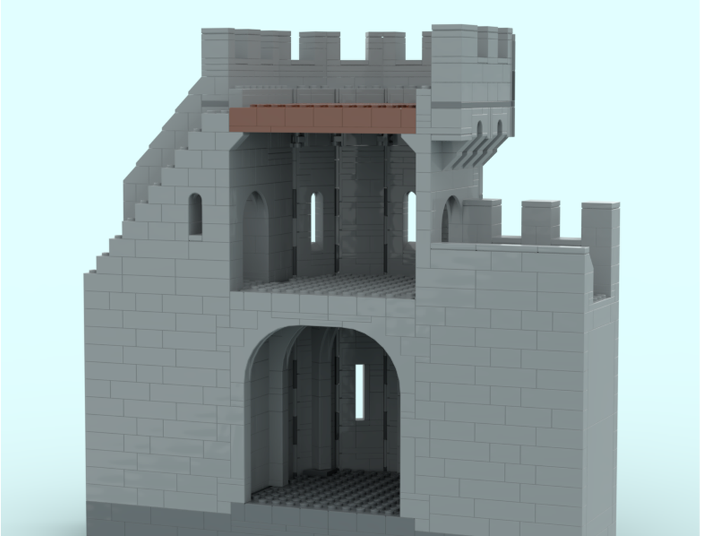 LEGO MOC-198366 Half Round Wall Tower by Castle_Builder | Rebrickable ...