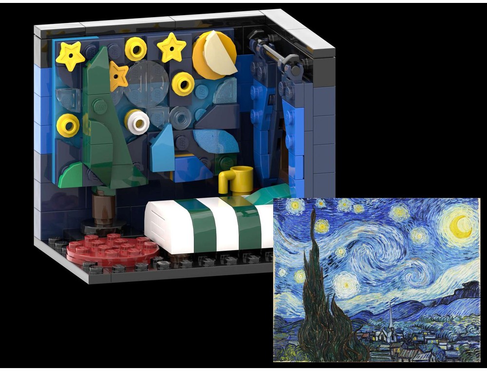 LEGO MOC Van Gogh Starry Night Bedroom by fidi70 | Rebrickable - Build ...