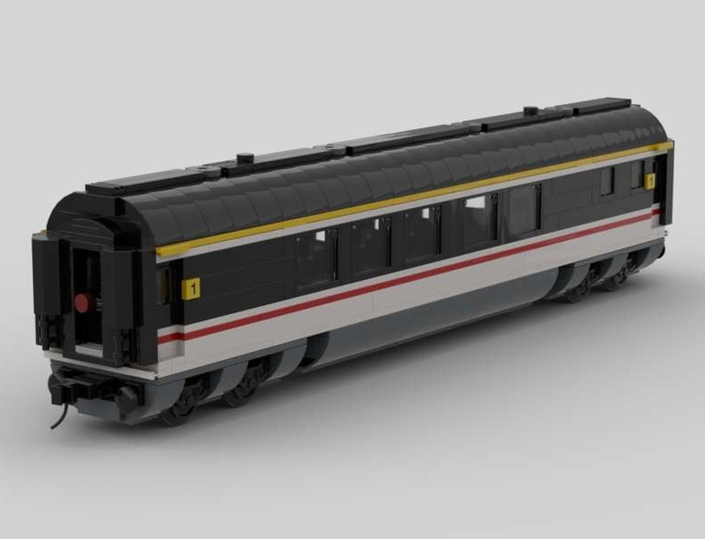 LEGO MOC Intercity 125 "Swallow" livery 1st Class coach with interior ...