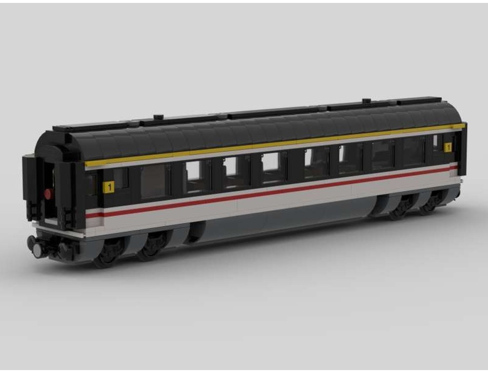 LEGO MOC Intercity 125 "Swallow" livery 1st Class coach with interior ...