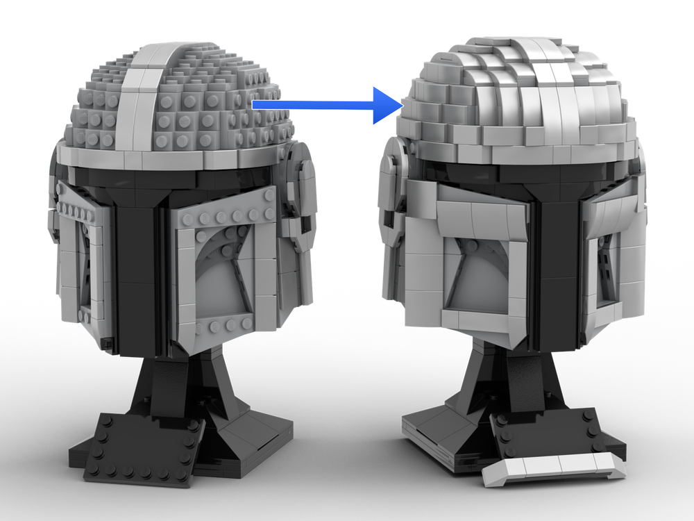 LEGO MOC Silver-plating Mod for Mandalorian Helmet by legomaniacal ...