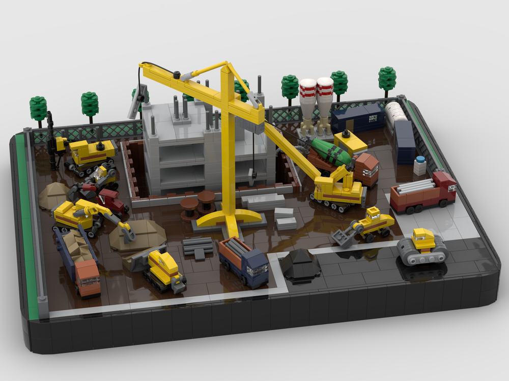 LEGO MOC Construction Site and Vehicles (microscale) by Nirvanese ...