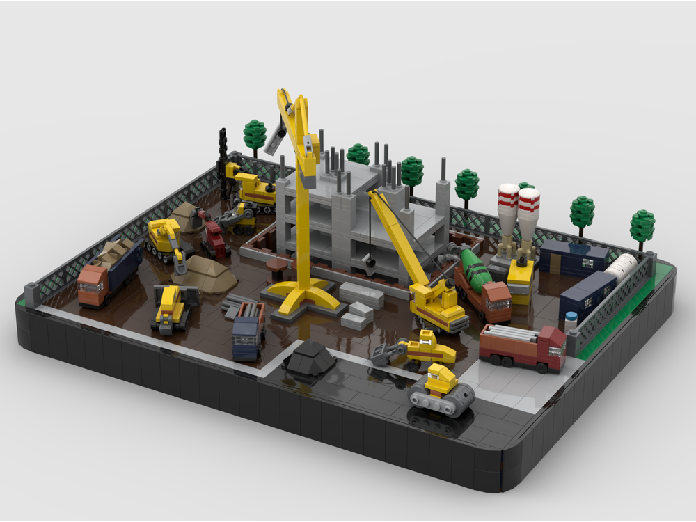 LEGO MOC Construction Site and Vehicles (microscale) by Nirvanese ...