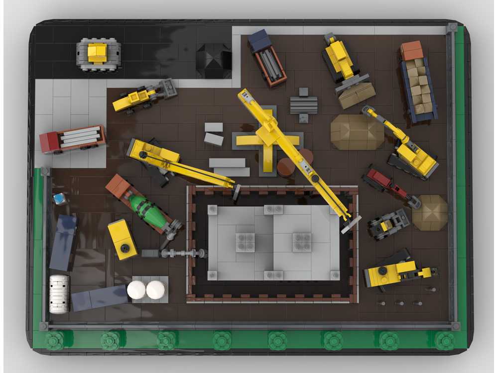LEGO MOC Construction Site and Vehicles (microscale) by Nirvanese ...