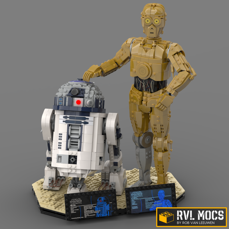 LEGO MOC R2-D2 & C3PO - Diorama base by RvLMocs | Rebrickable - Build with LEGO