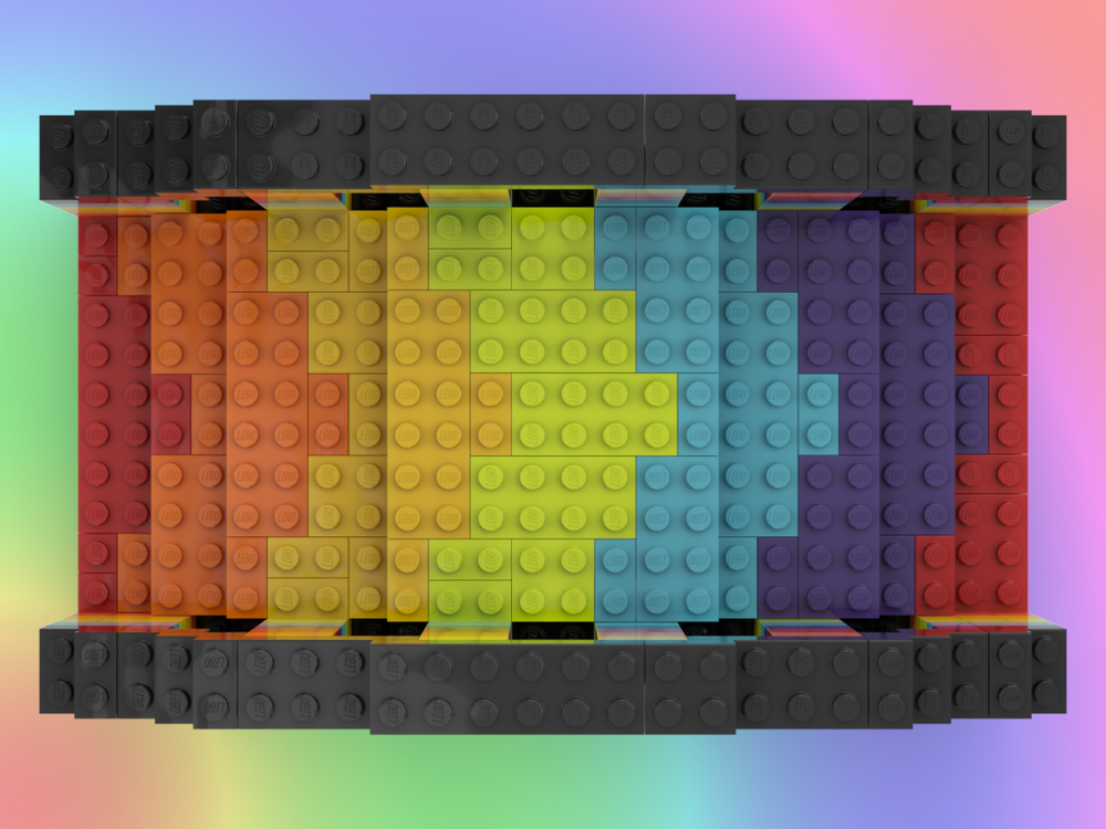 Lego Moc Rainbow Bridge By Doesthebrick Rebrickable Build With Lego