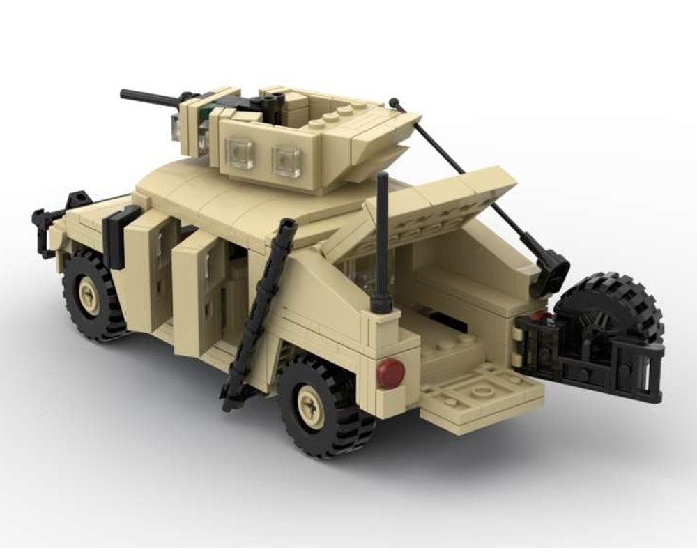 Lego Moc M1151 Hmmwv Humvee Up Armored Armaments Carrier Desert Camo