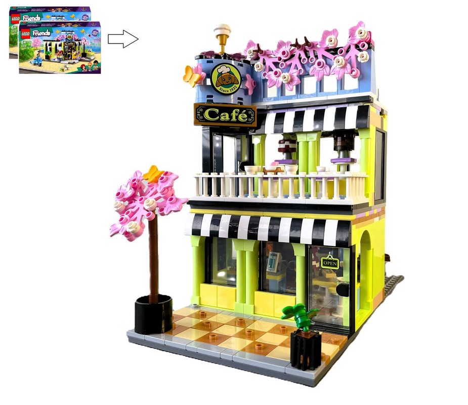 LEGO MOC Cafe & Cake Shop Modular Alternate build of 2x42618 Heartlake ...