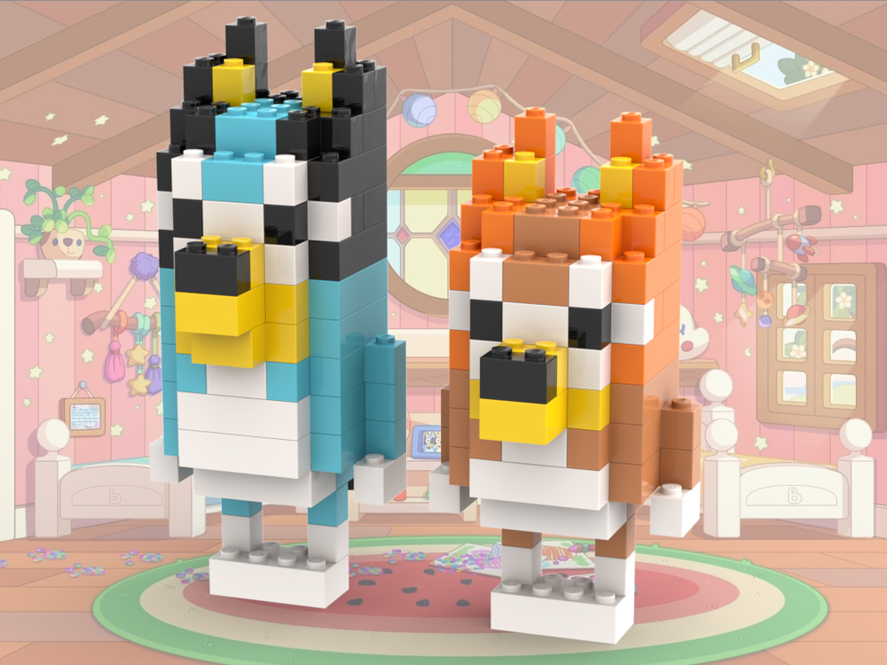 LEGO MOC Bluey and Bingo by DoesTheBrick | Rebrickable - Build with LEGO