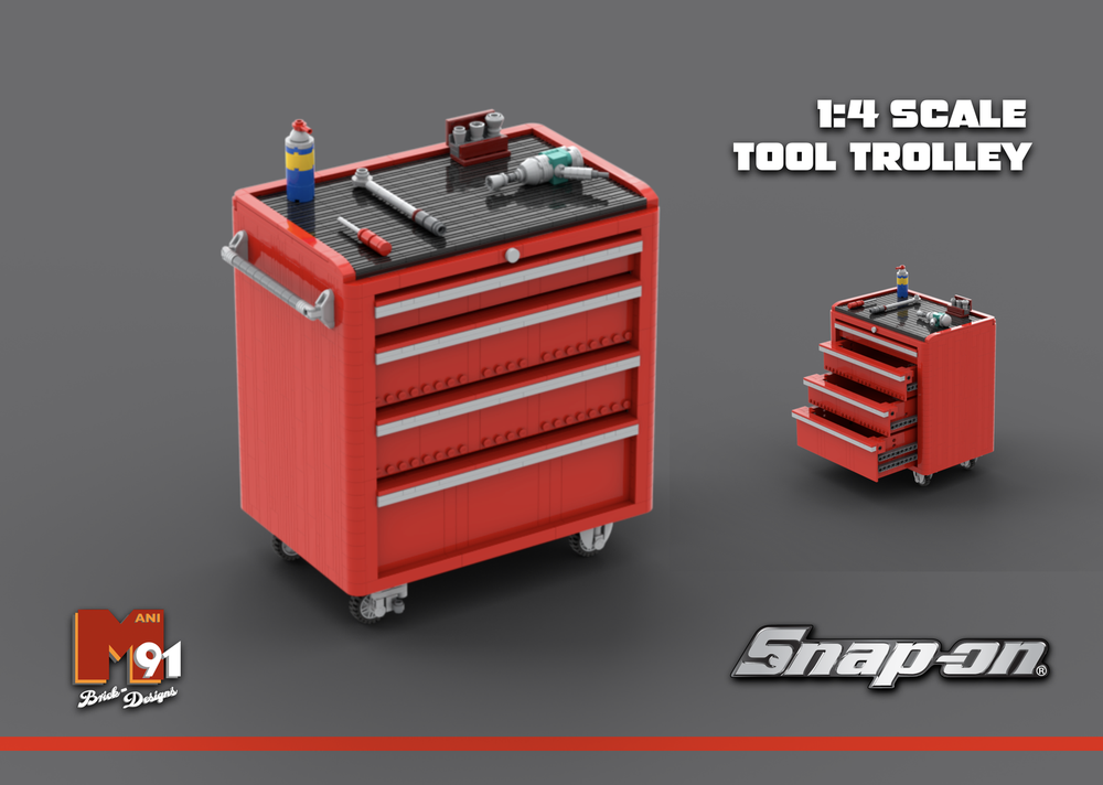LEGO MOC Snap-On Tool Trolley 1:4 scale by Mani91 | Rebrickable - Build ...