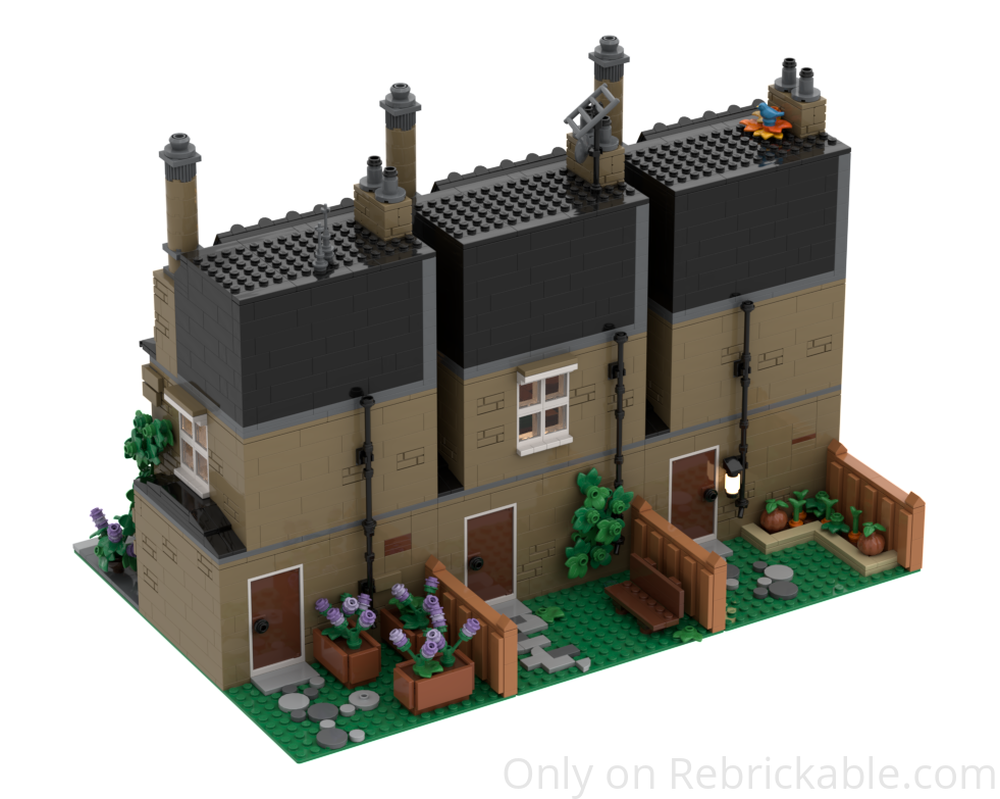 Lego Moc Terraced Houses By Rebelnili Rebrickable Build With Lego