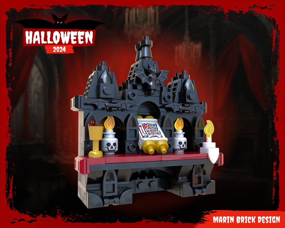 LEGO MOC Lego Vampire Desk MOC - Halloween Medieval DnD scenery props ...