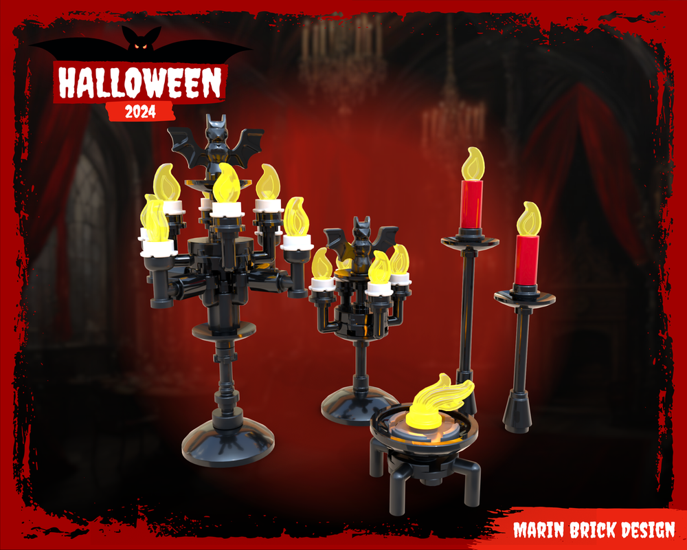 LEGO MOC Lego Vampire Candle Holder MOC - Halloween Medieval DnD ...
