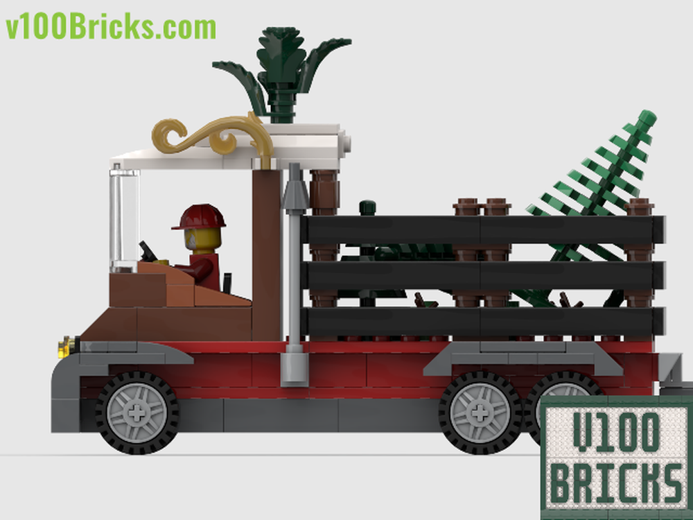 Lego Moc Christmas Tree Delivery Truck By V100bricks Rebrickable