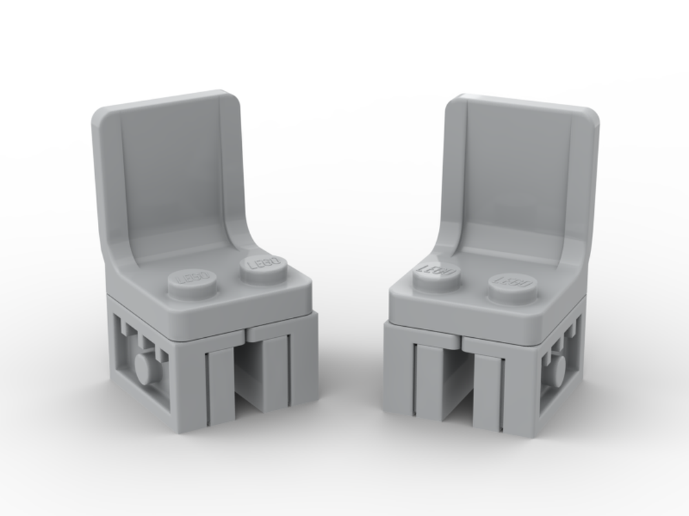 LEGO MOC Plastic Chairs - Minifig Scaled by RYO Furniture Designs ...
