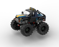 LEGO Set 60402-1 Blue Monster Truck (2024 City) | Rebrickable - Build ...