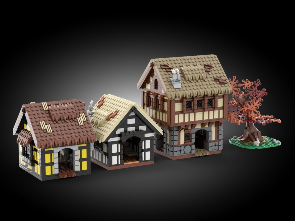 LEGO MOC-198831 Medieval Houses by Mikey_Brickalloti | Rebrickable ...