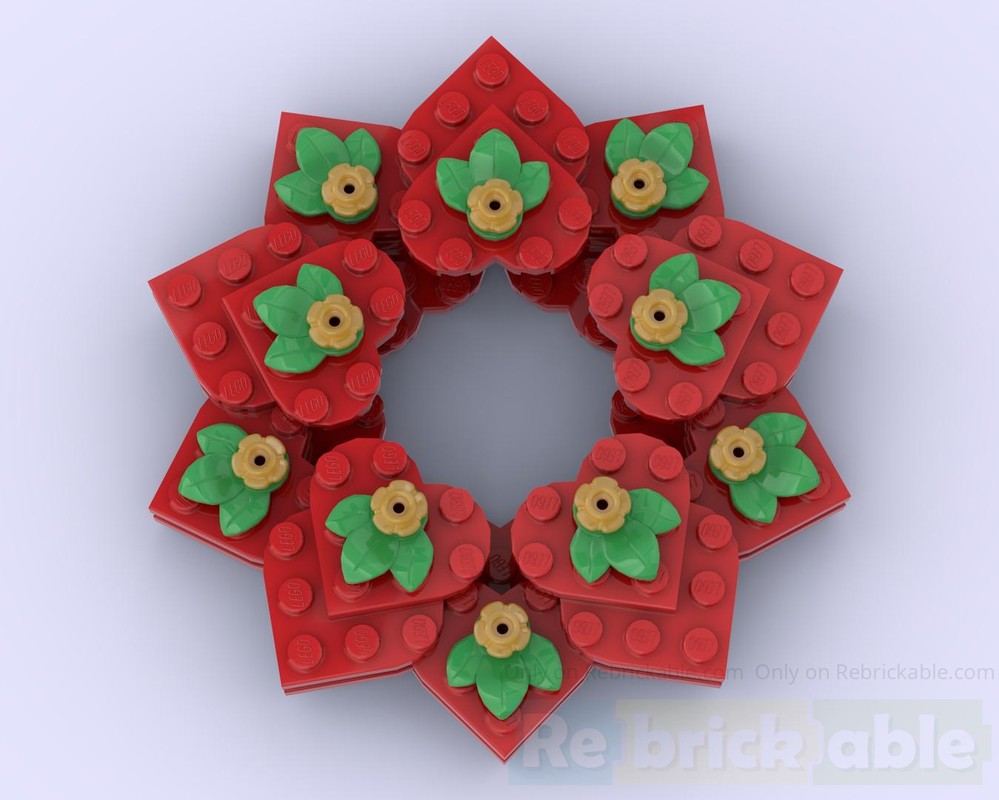 LEGO MOC Christmas Wreath by Patroclox | Rebrickable - Build with LEGO