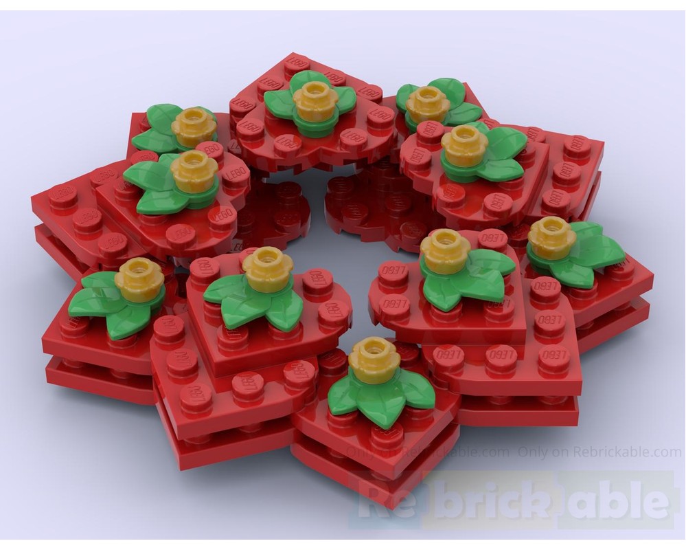 LEGO MOC-198862 Christmas Wreath by Patroclox | Rebrickable - Build ...