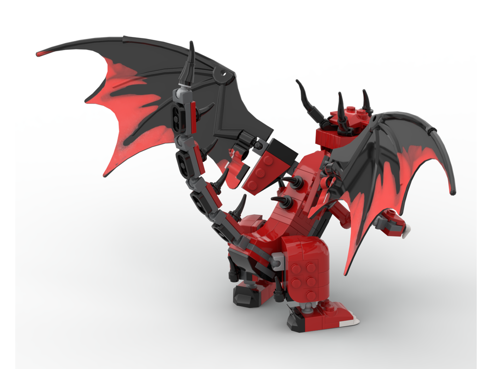 LEGO MOC Ryk's Red Dragon by rykfield | Rebrickable - Build with LEGO