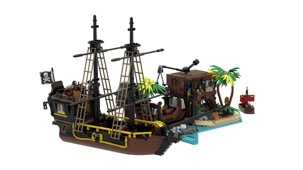 LEGO MOC 21322 - Pirate shipyard by Tavernellos | Rebrickable - Build ...