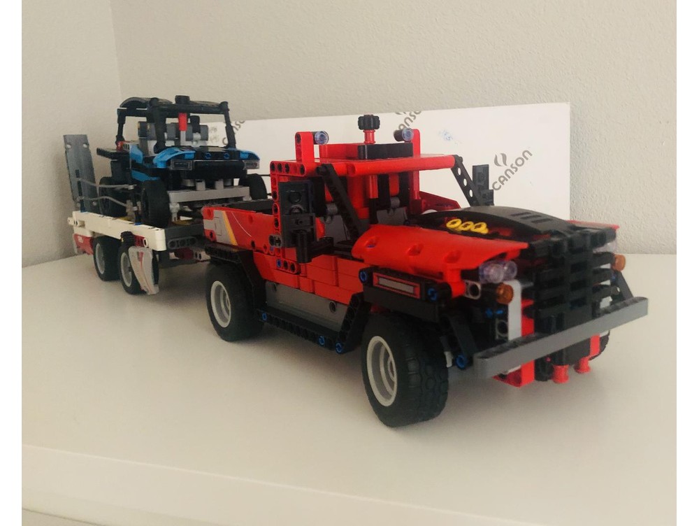 LEGO MOC 42098: Pickup Truck with UTV Trailer by MattBuildz ...